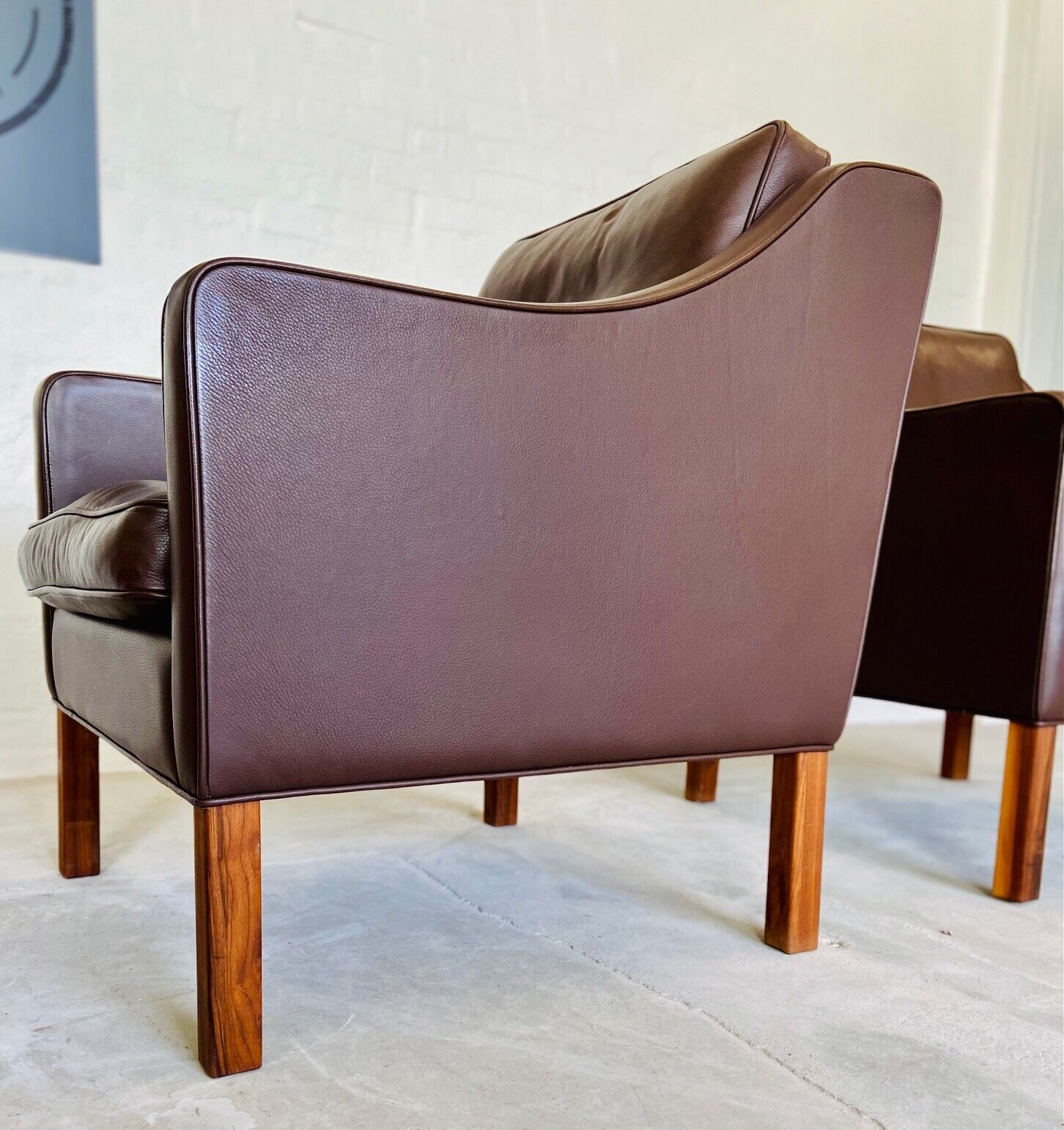 Vintage Retro Danish Brown Leather Lounge Chairs By Hurup Mobler ...
